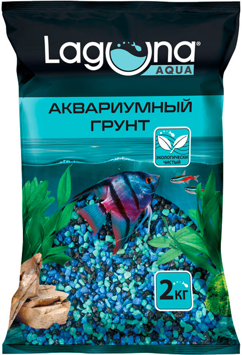 Грунт для аквариума Laguna Малахитовая шкатулка 2 – 5 мм 2 кг (1 шт)