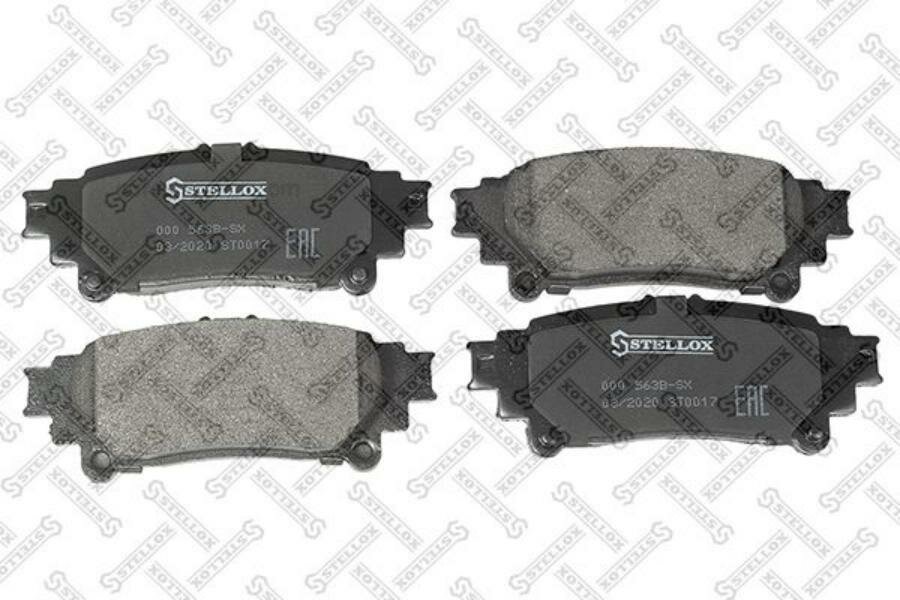 STELLOX 000563BSX колодки дисковые задние! с антискр. пл.\ Lexus RX 350 AWD/450h/450h AWD 04.09>