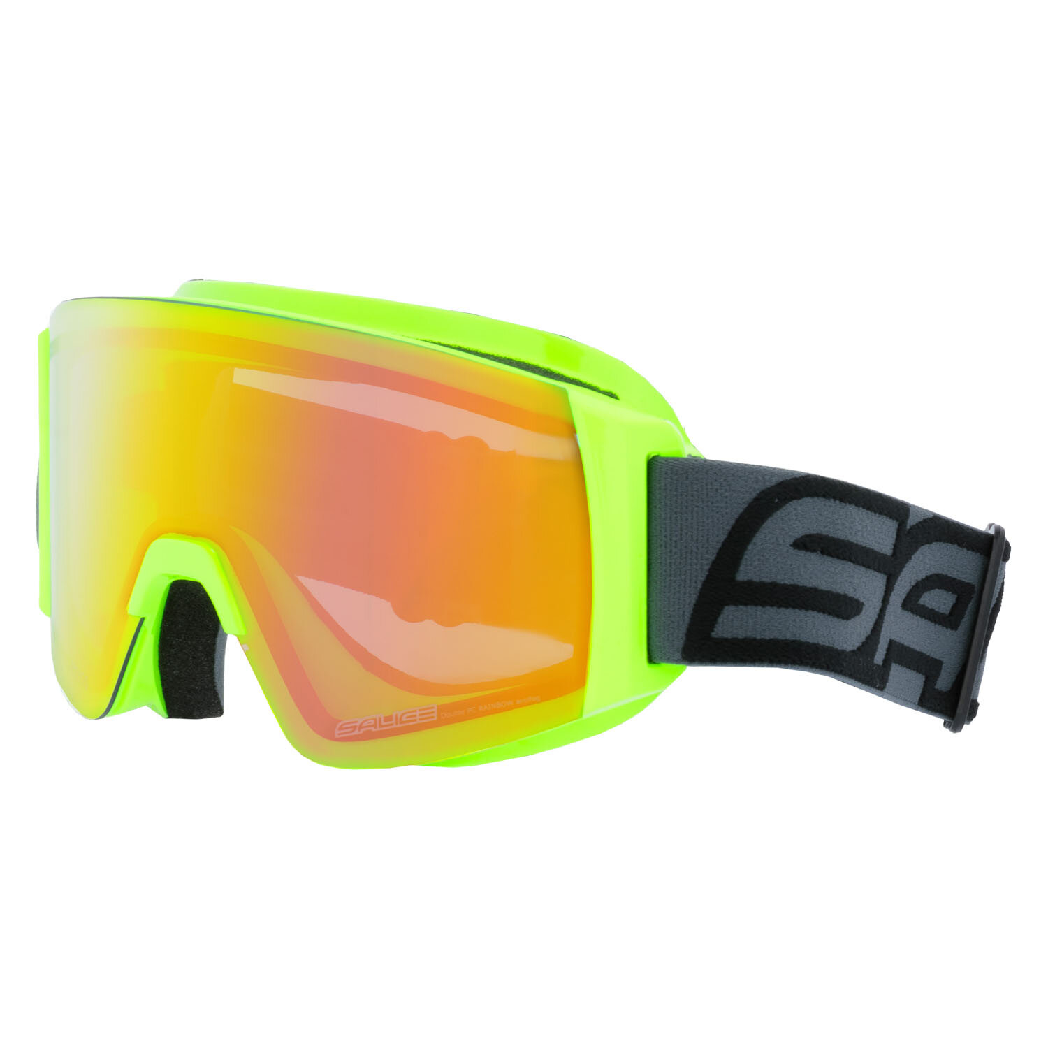 Маска горнолыжная Salice 105DARWF Lime/Darw Clear S1