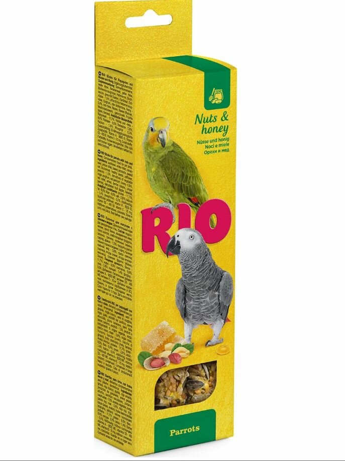 RIO Палочки для попугаев с Медом и орехами, 180 г, 3 уп