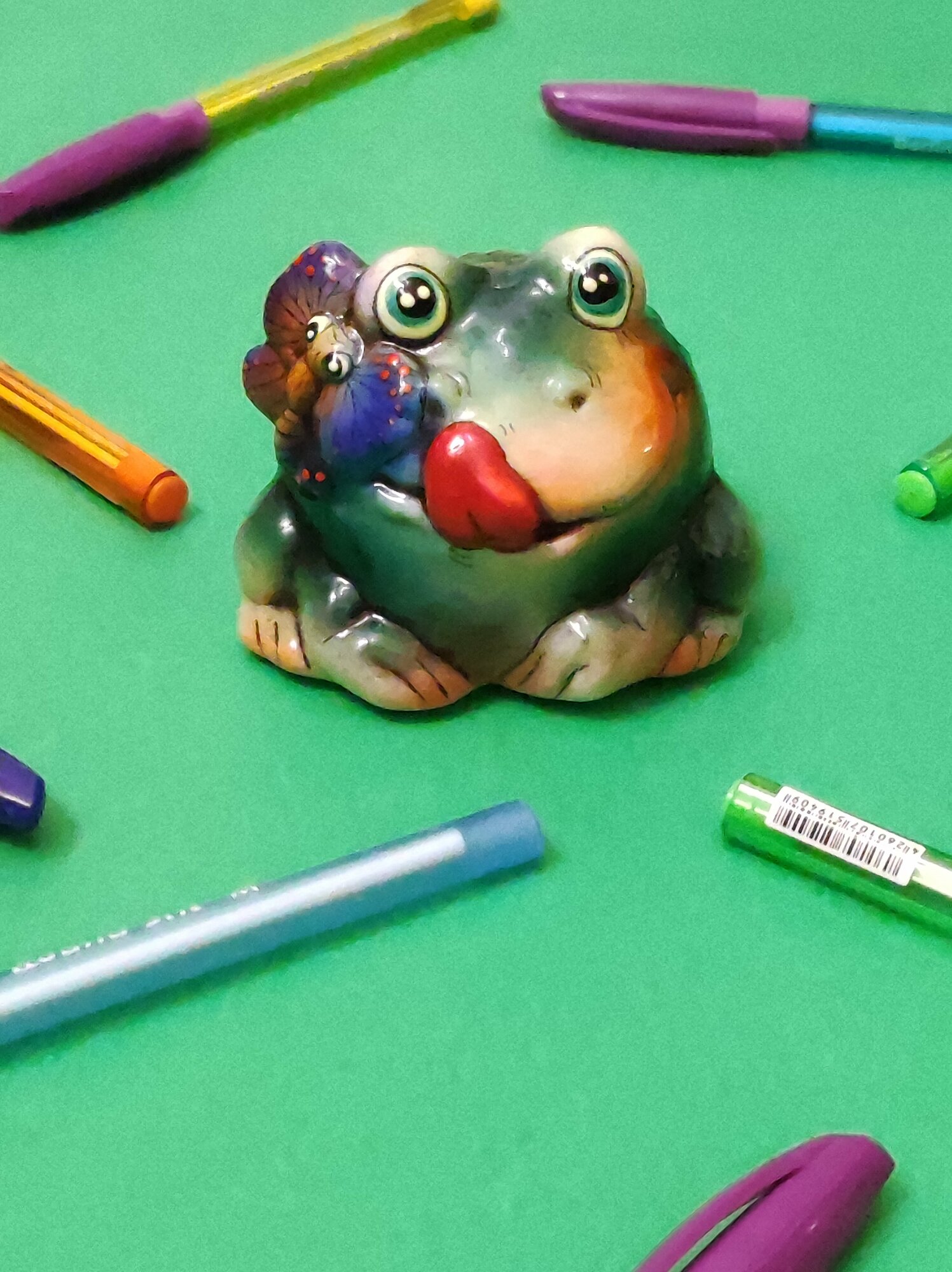 Статуэтка "Лягушка " Керамика Ручная работа