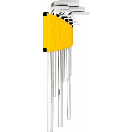 Набор шестигранных ключей сверхдлинных Deli Tools Deli DL3089 9шт размер 1,5-10 мм, сталь Cr-V, пластиковый держатель