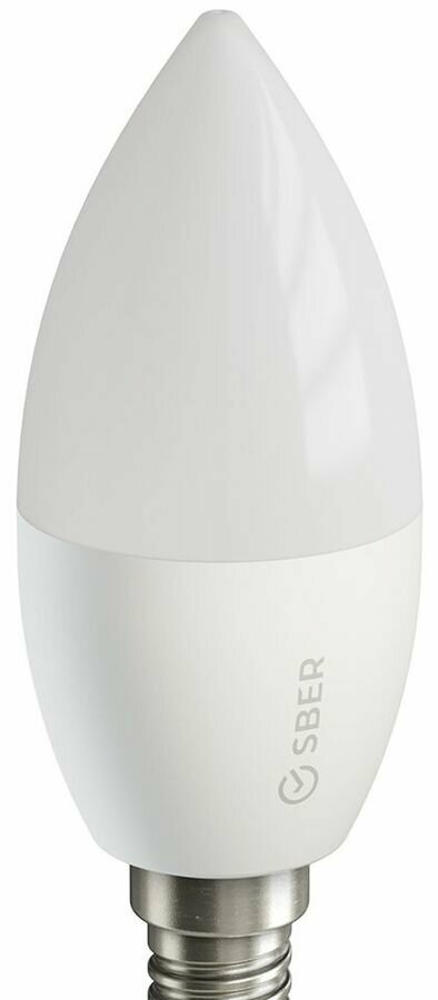 Лампа накаливания Sber C37, умная, каплевидная, матовая, E14