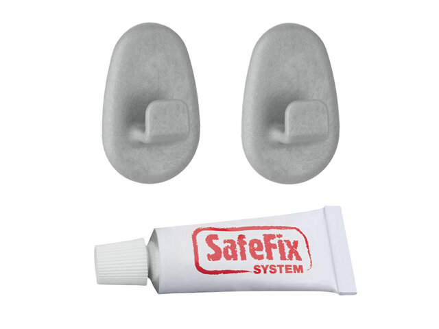 Крючки набор, 2 шт, и клей METALTEX, серый