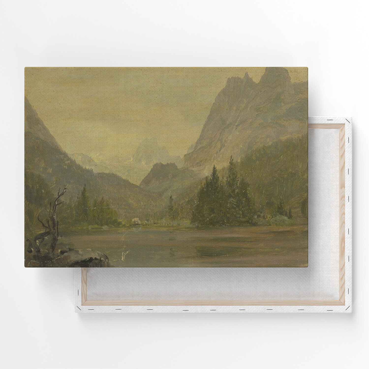 Картина на холсте, репродукция / Фредерик Эдвин Чёрч - Alpine Lake, Bavaria / Размер 30 x 40 см