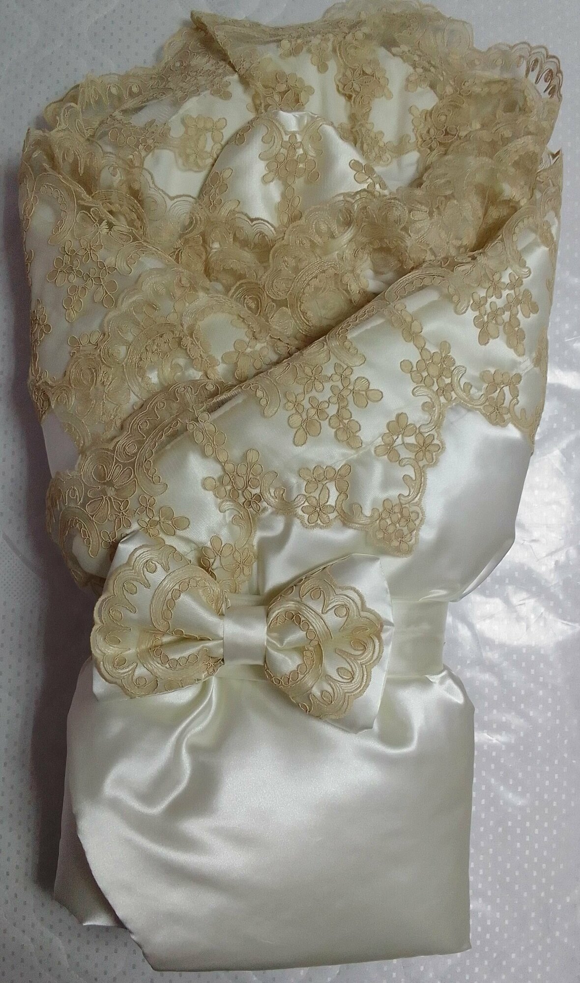 Комплект на выписку для младенца, 4 предмета, К29901, молочно-бежевый Т