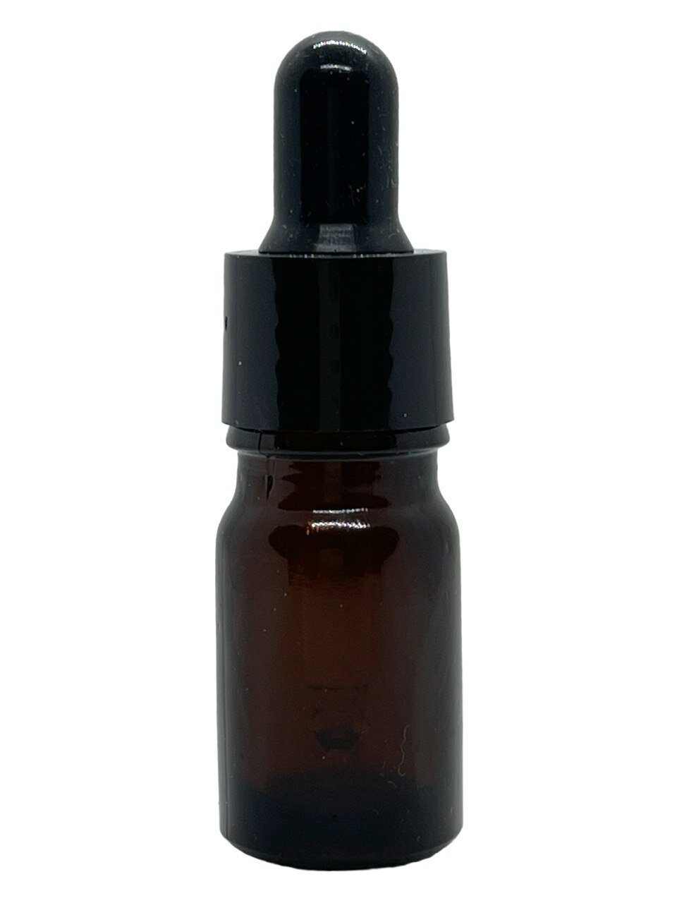 Набор пипеток для эфирных масел, флакон 5 мл, 6 штук, янтарное стекло, черная крышка, черная груша