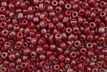 Бисер "ASMAR" размер №6, вес: 450 г, бордовый перламутровый