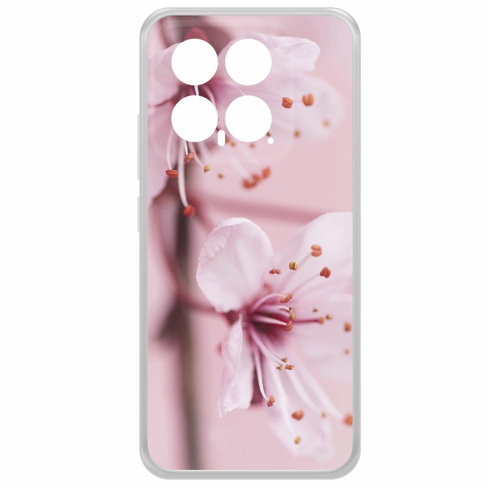 Чехол-накладка Krutoff Clear Case Весна для Xiaomi 14, с рисунком, термопластичный полиуретан (TPU)