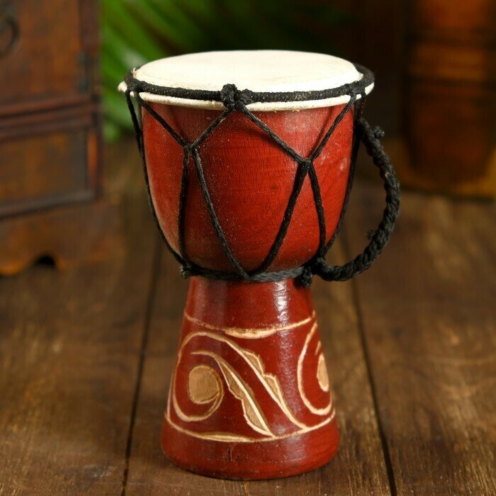 Музыкальный инструмент барабан джембе 'Светлый' 15х10х10 см