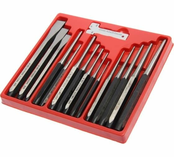 Набор инструментов зубил и выколоток в кейсе 16 предметов 1/20 JTC-7113