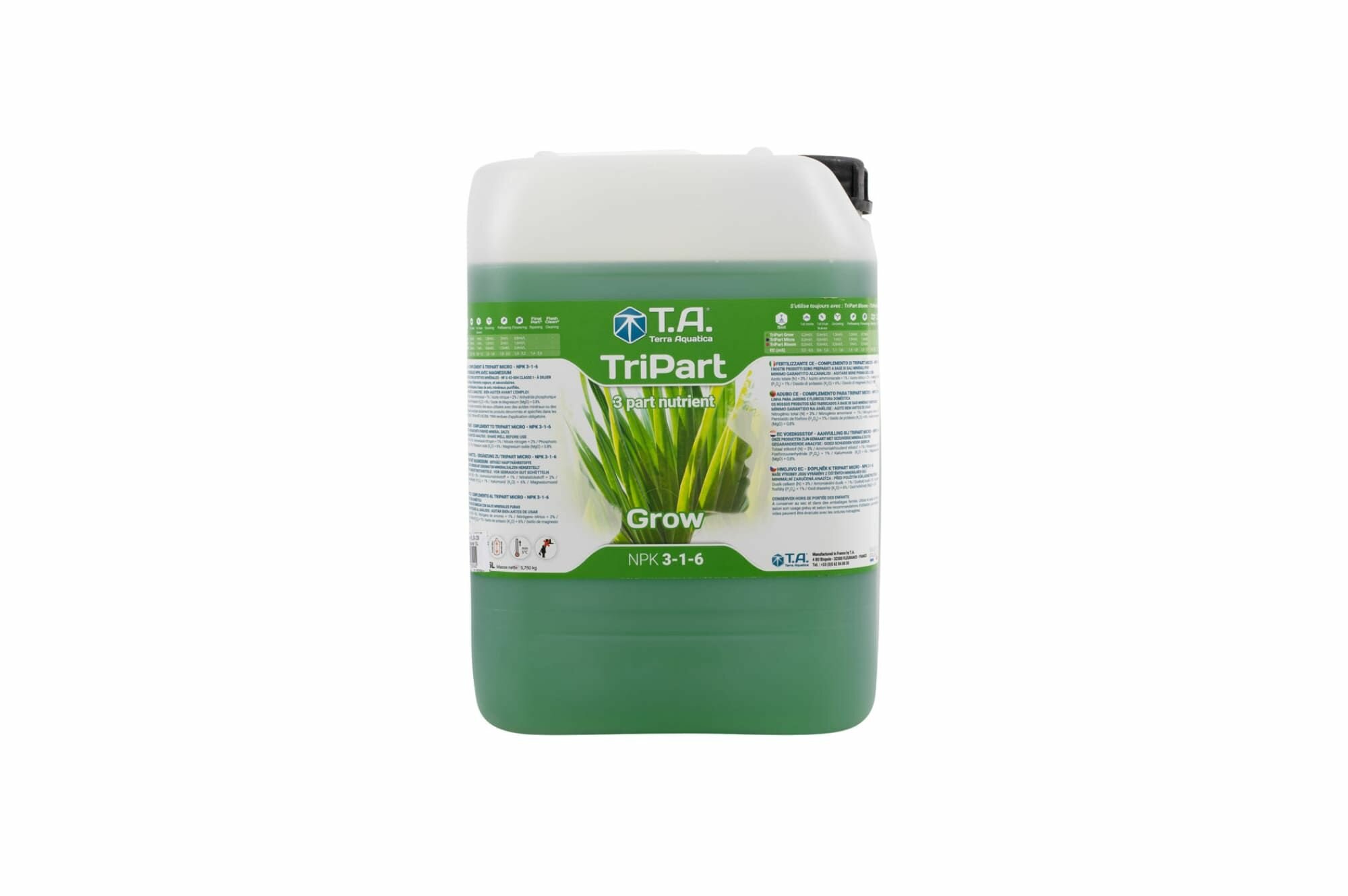 Удобрение Terra Aquatica TriPart Grow (ex GHE FloraGro) 10 л.