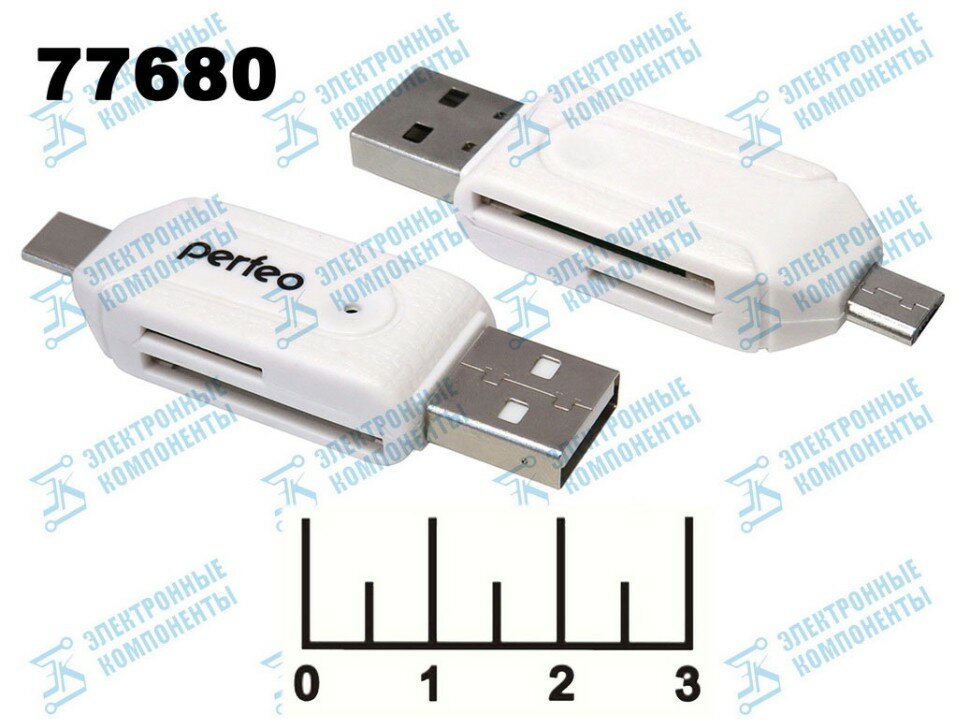 Card Reader USB/micro USB/SD/micro SD + OTG Perfeo PF-VI-O004 (CR-2540) PF_4253