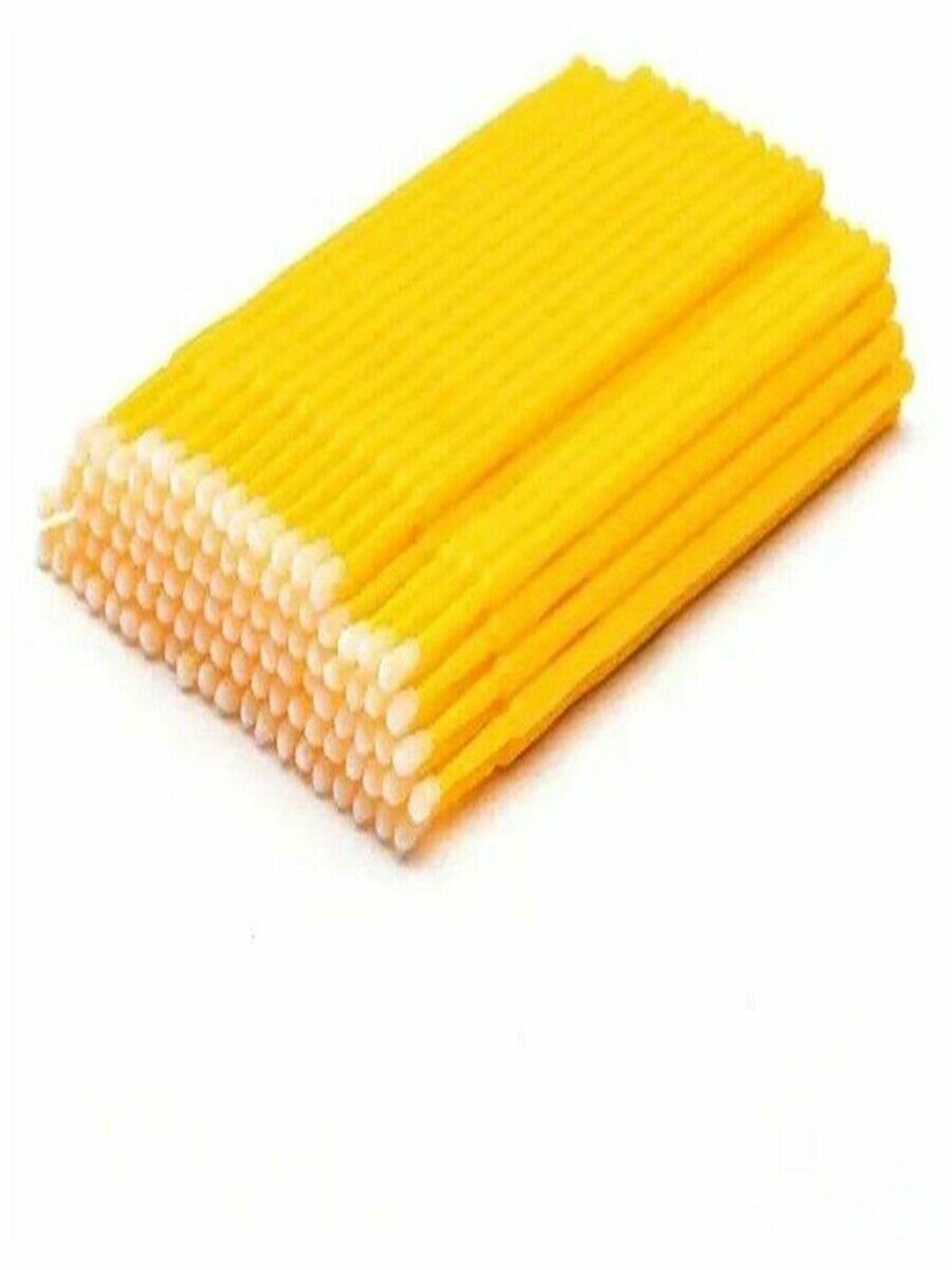 Микробраши для бровей, ресниц и маникюра, микрощеточка, желтый