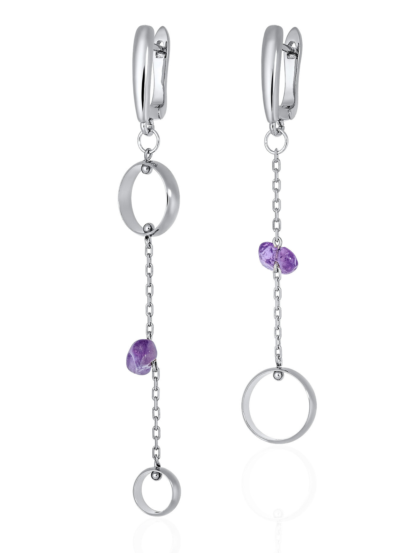 Серьги, аметист