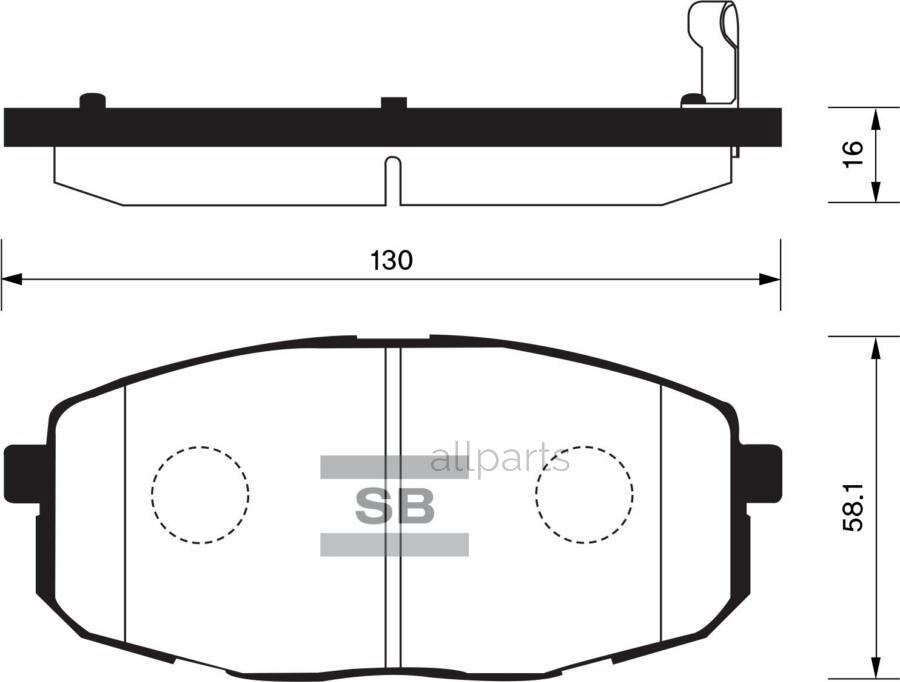 SANGSIN BRAKE SP1162 колодки тормозные ПЕР К-Т