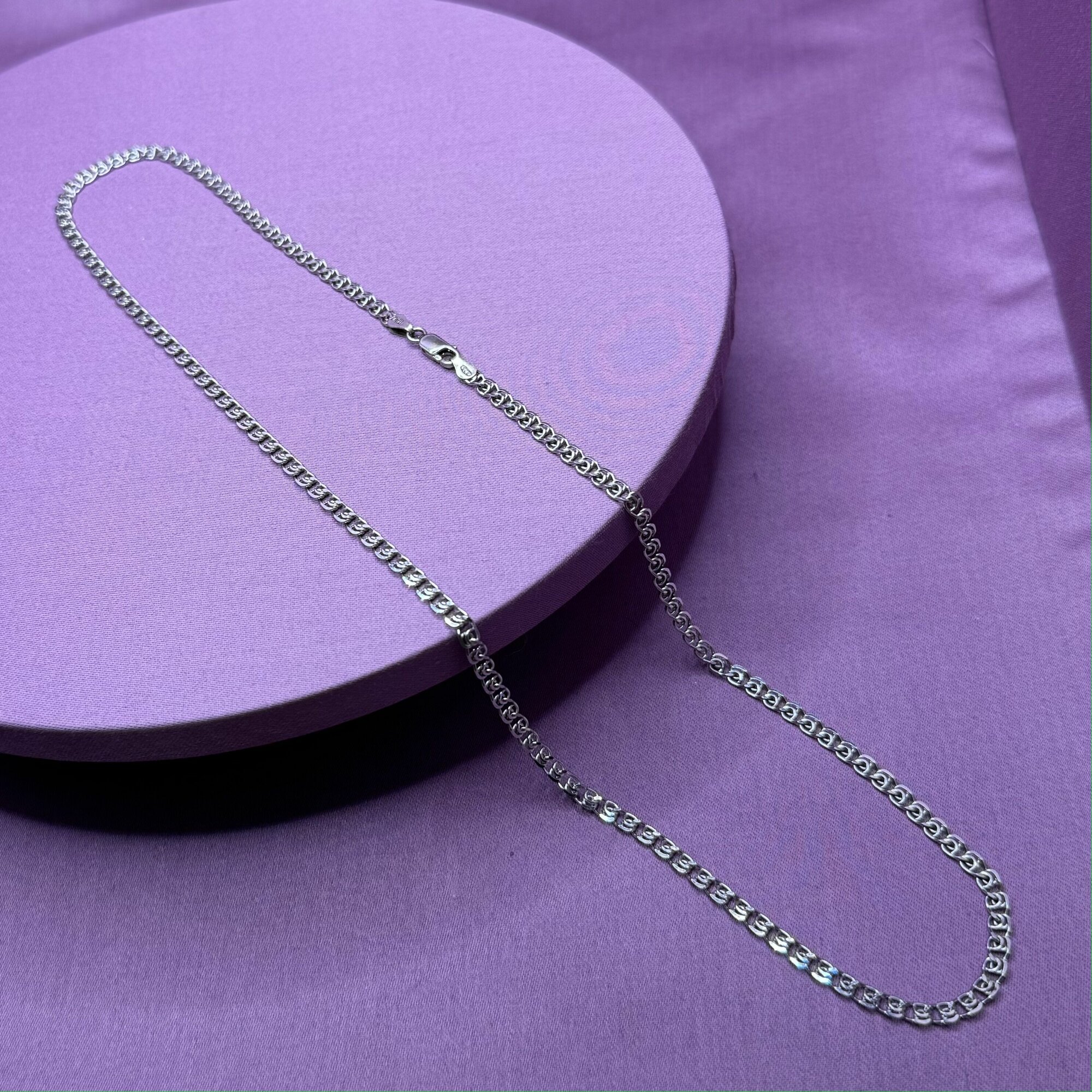 Цепь серебро, 925 проба, родирование