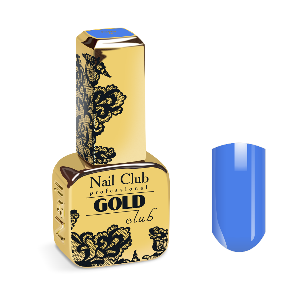 Nail Club Эмалевый гель-лак для ногтей с липким слоем GOLD CLUB 36 Floppy, 13 мл.