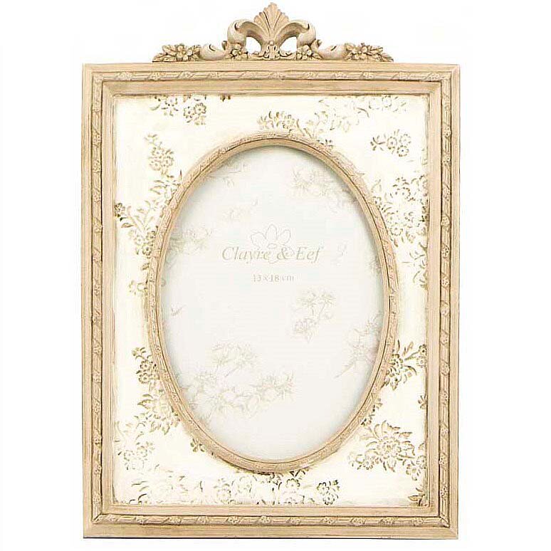 Фоторамка Clayre&Eef 2F0320, полистоун, стекло, бежевая, 13x18 см, 54882