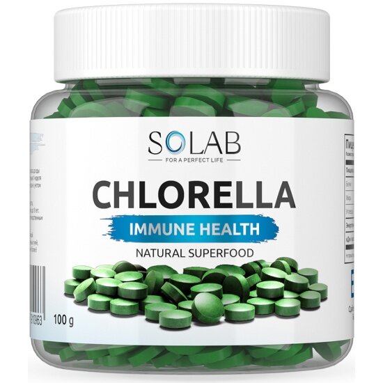 БАД Solab Хлорелла 100 грамм 200 таб