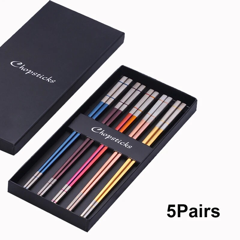 Color ME! Золотые палочки для еды 5 пар Черный, Random Colors