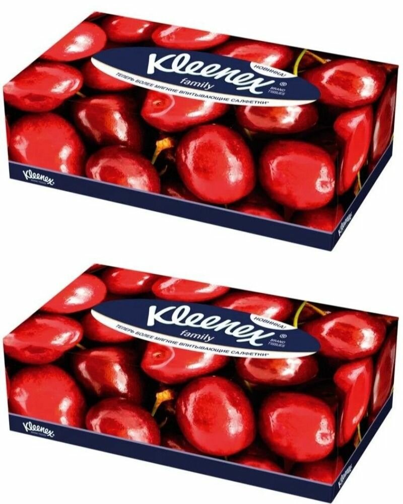KLEENEX Салфетки в коробках Фэмили, 150 шт, 2 уп