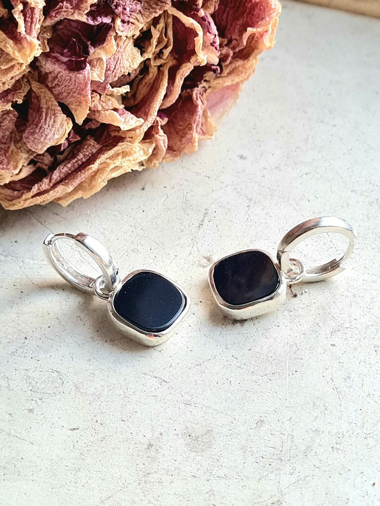 Серьги трансформеры, серебро, 925 проба, оникс