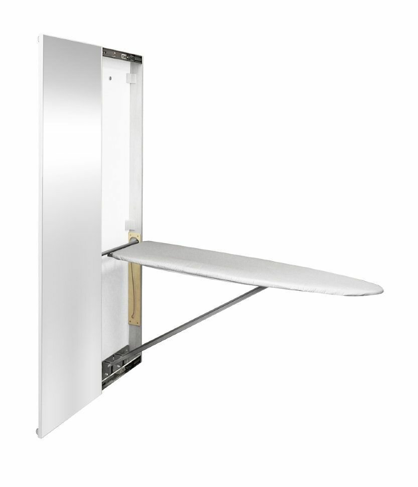 Настенный шкаф-купе с встроенной гладильной доской Табула L купе (левая), беленый дуб