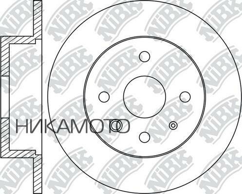 NIBK RN1325 Диск тормозной CHEVROLET EPICA 2.0-2.5 06- задний D 276мм.