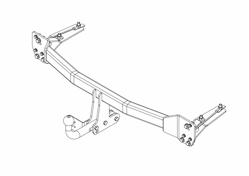 Фаркоп AvtoS HN 06 Honda CR-V 2017- (паспорт и сертификат в комплекте)(без электрики)