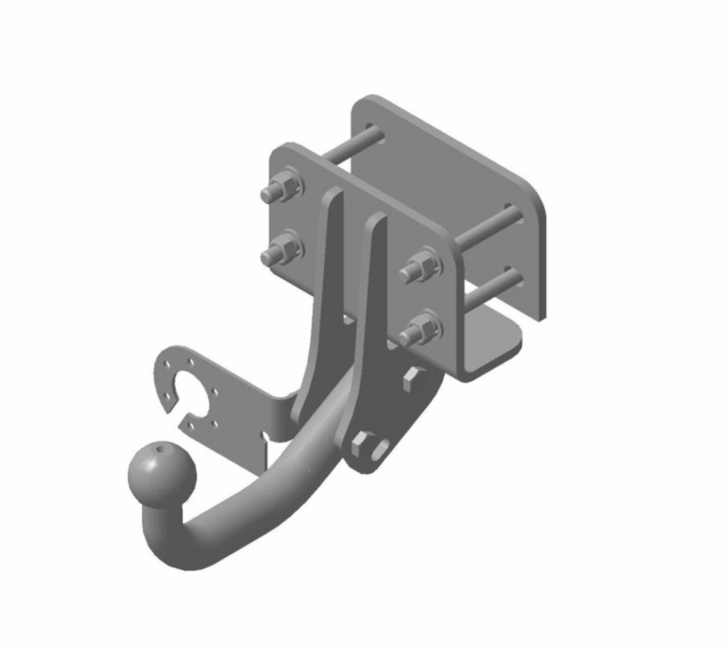 Фаркоп AvtoS для TOYOTA HILUX (2005-2015) с универсальной электрикой и сертификатом в комплекте, арт.(TY 27+electr)