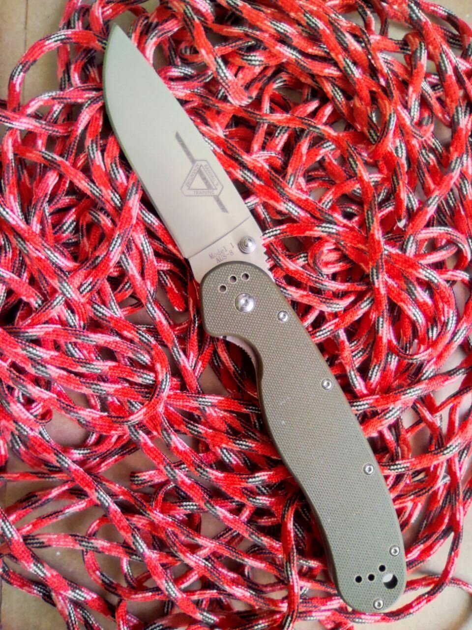 Нож Складной Крыса Ontario Rat-1 Хаки G10