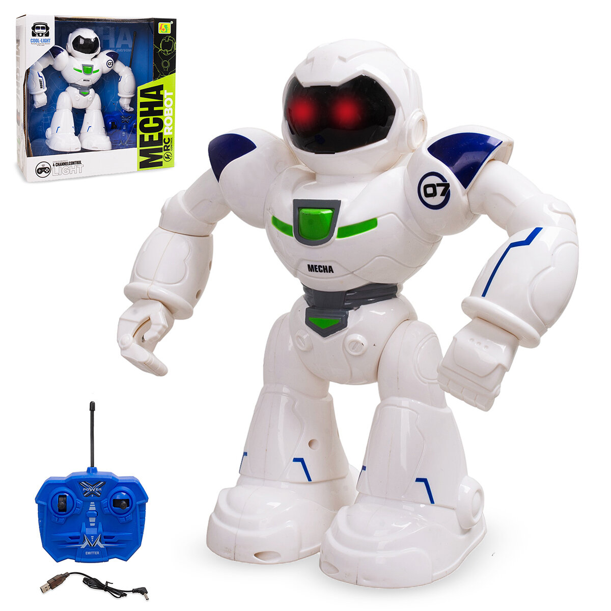 Робот на радиоуправлении TONG DE 935-12, световые эффекты, пульт управления, от 3 лет