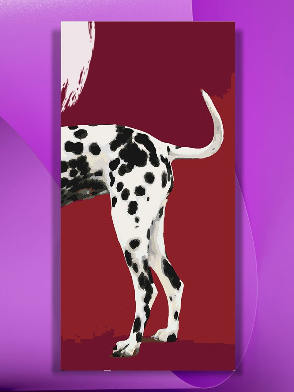 Картина по номерам на холсте Половинка далматина, 30 х 60 см