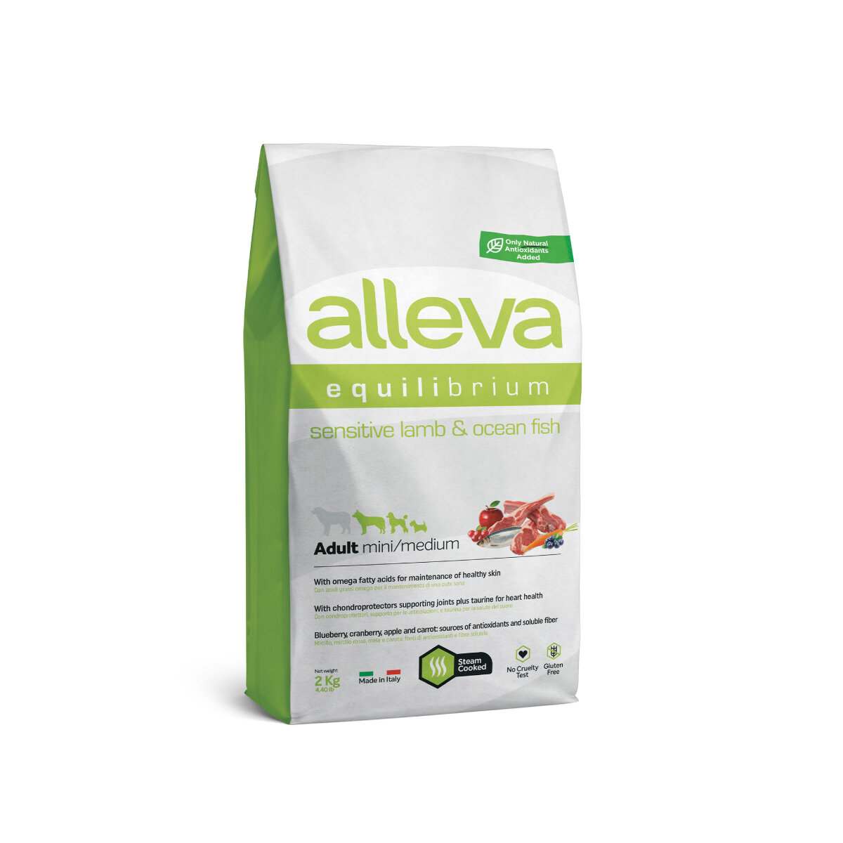 ALLEVA EQUILIBRIUM Корм для щенков мелких и средних пород Сенситив с ягненком 2 кг