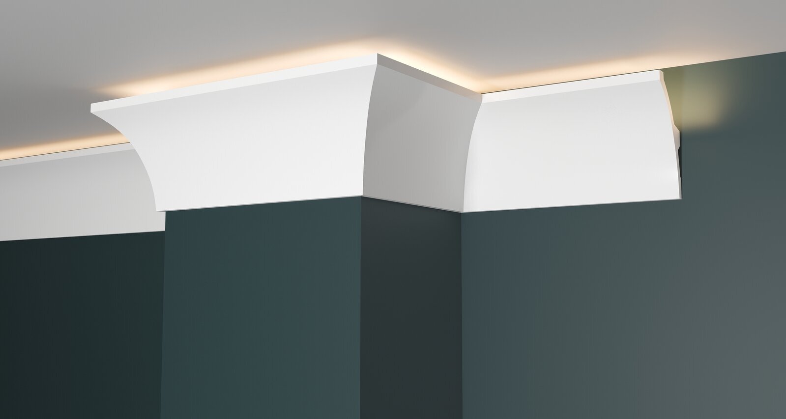 Карниз под подсветку 80*40*2000 из дюрополимера DD512 Decor-Dizayn - потолочная галтель. 1шт.