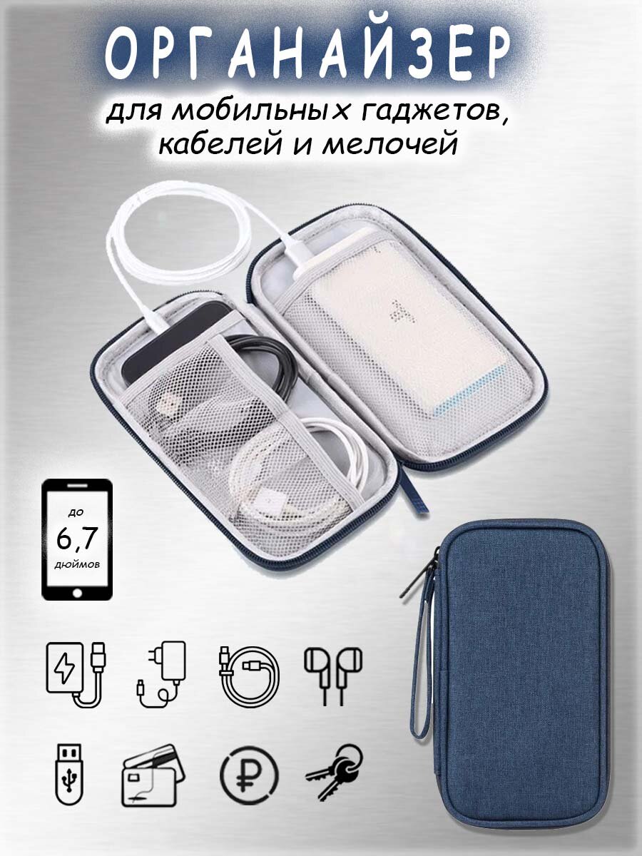 Сумка-чехол для PowerBank синий