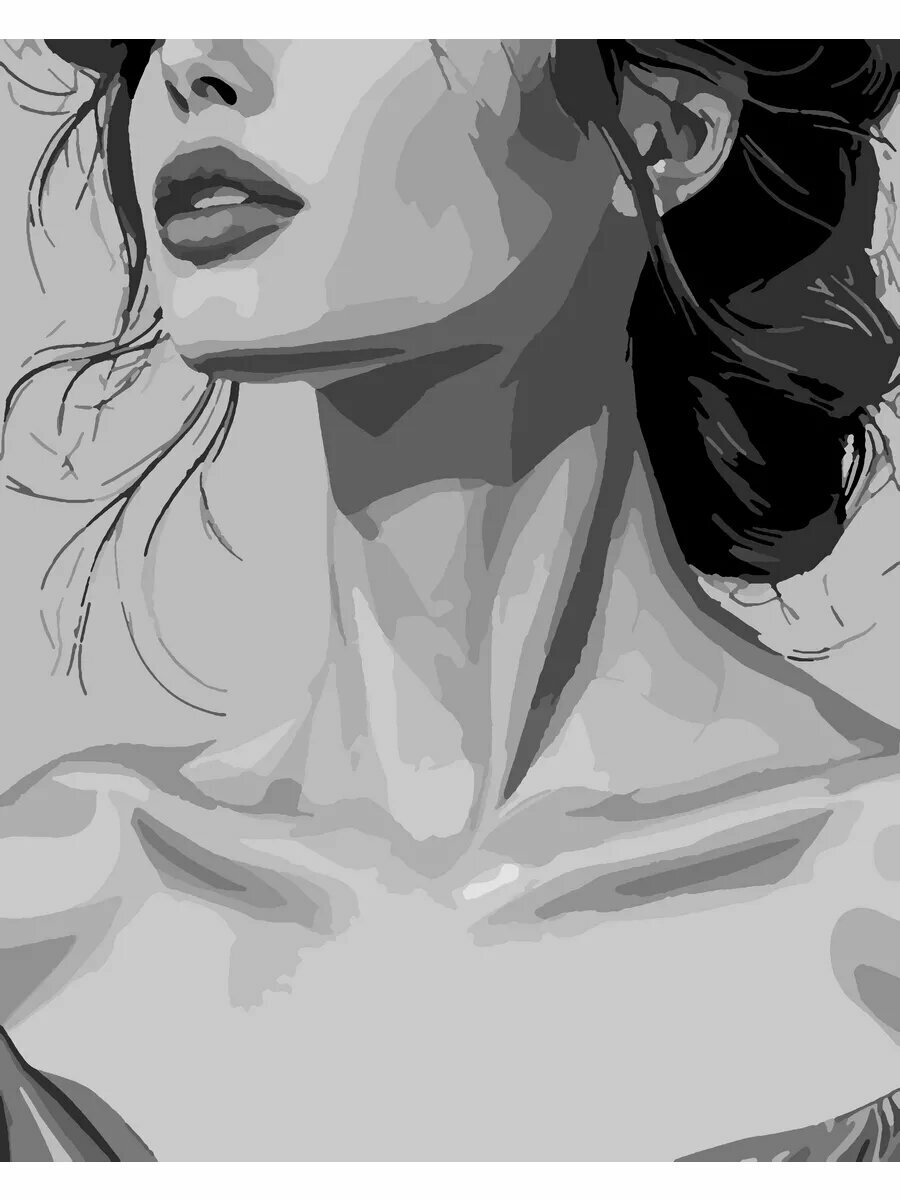 Картина по номерам Девушка 40х50 см