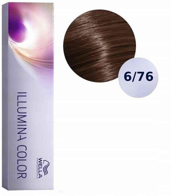 Wella Professionals Крем-краска Illumina Color 6/76 Темный блонд коричнево-фиолетовый 60 мл