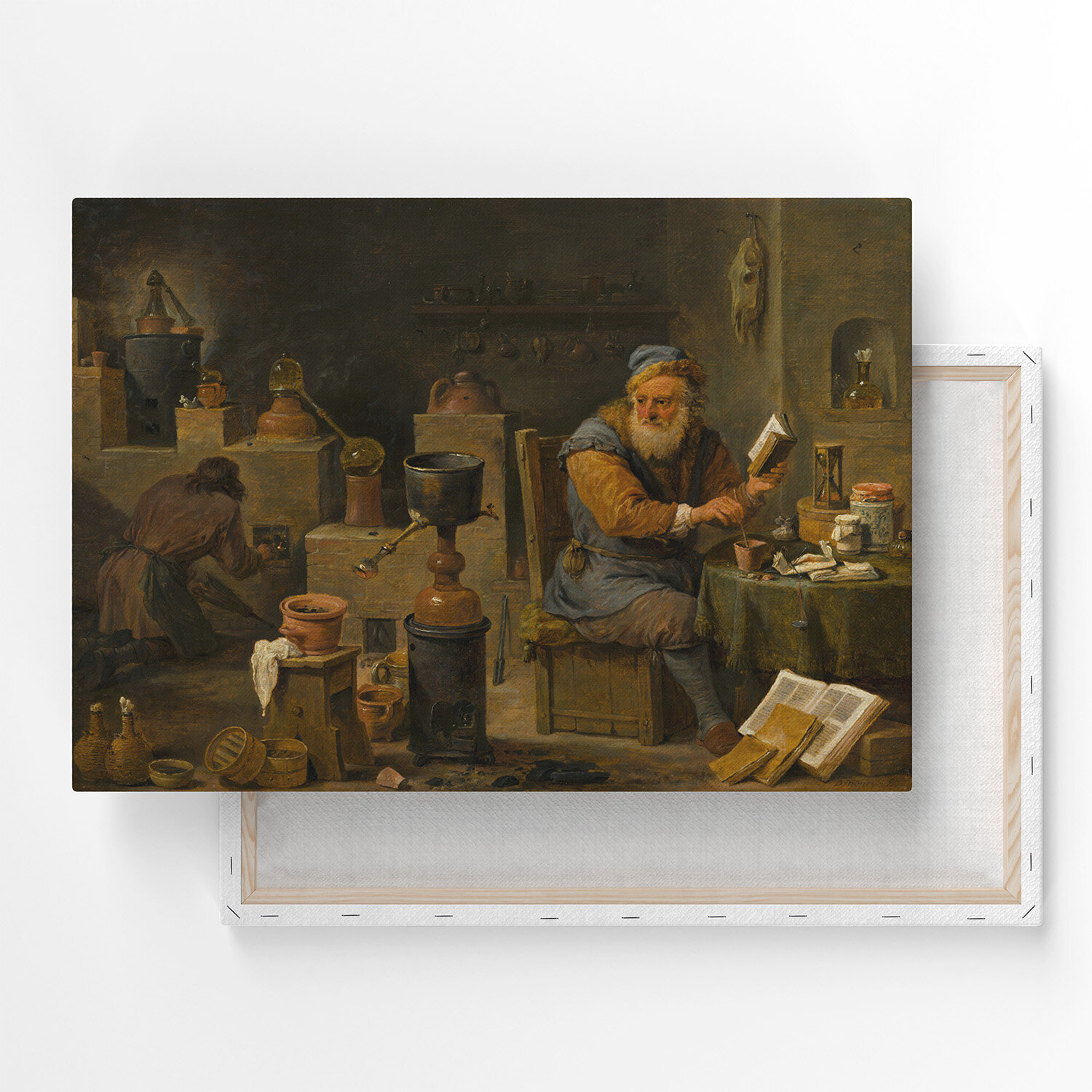 Картина на холсте, репродукция / Давид Тенирс Младший - The Alchemist / Размер 80 x 106 см