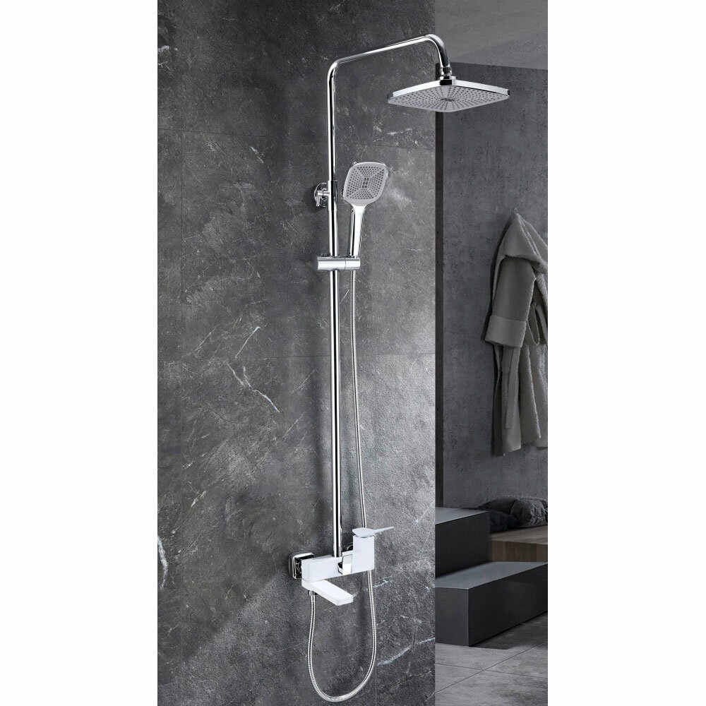 Душевая система из латуни с тропическом душем для ванны и душа Vieir V423562-F белый