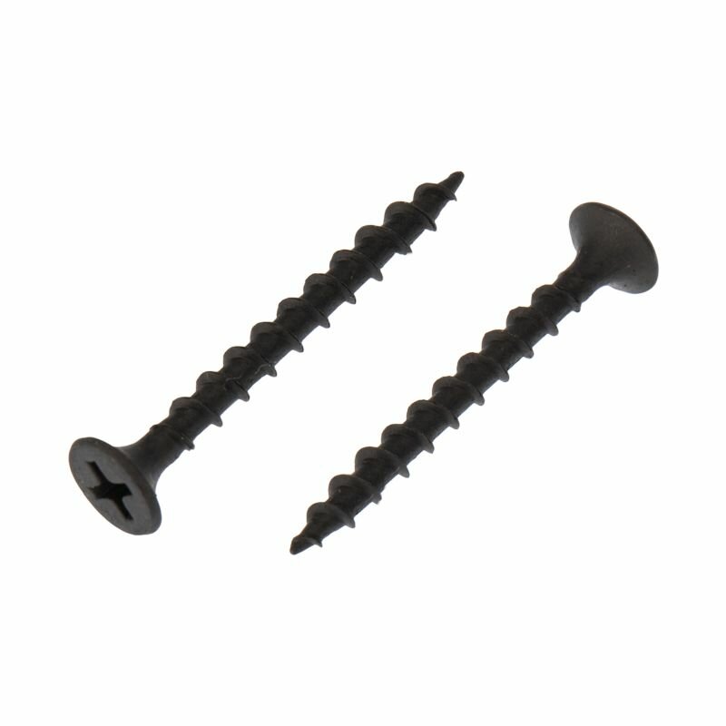 Саморезы - шуруп по дереву, гипсокартону и фанере, под дрель или шуруповерт, черный 3,5х45 мм, 200 шт.