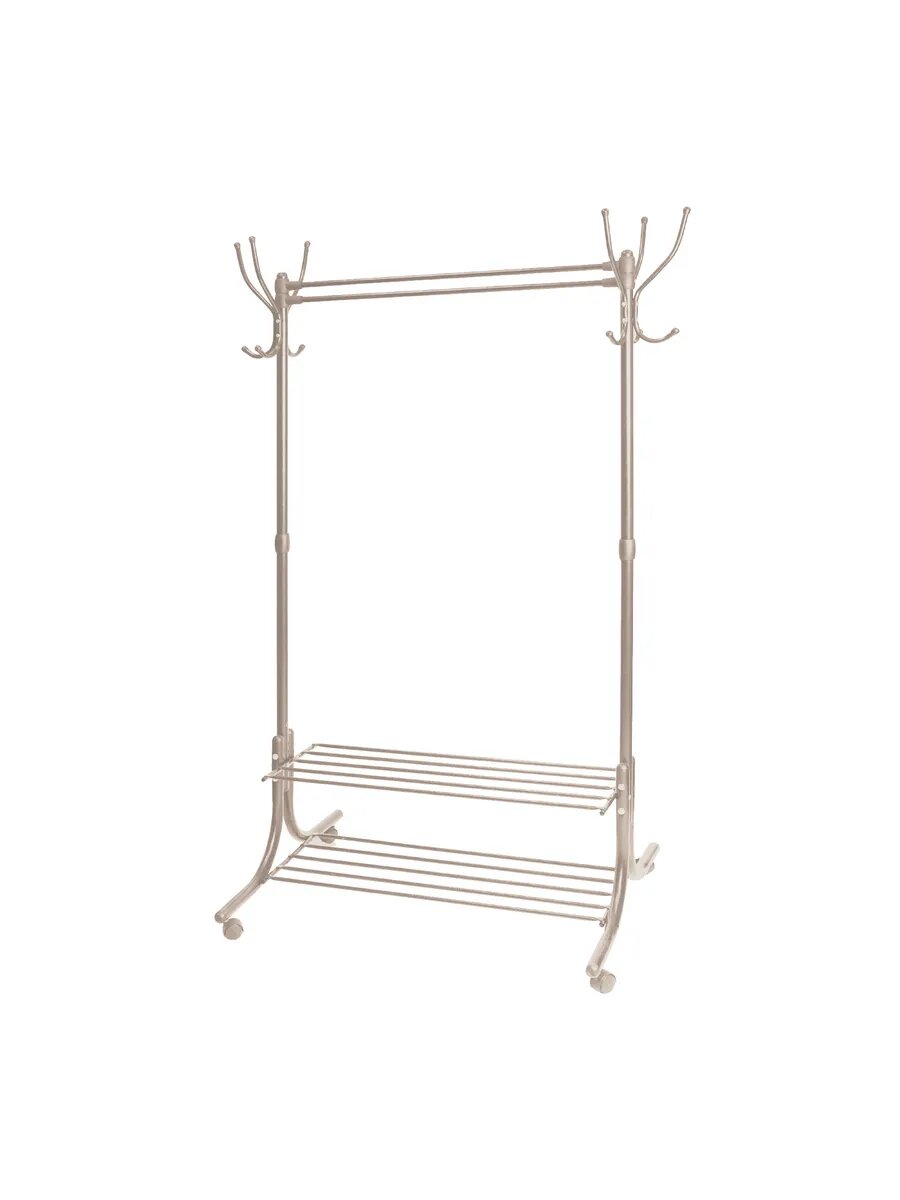 Вешалка напольная гардеробная рейл металлическая