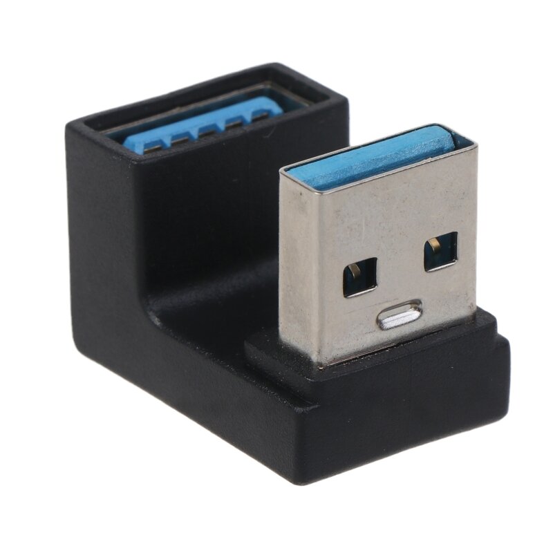 USB-адаптер Type A — Type A, угловой USB 3.0, переходник A «папа» — «мама», удлинитель на 180 градусов, 5 Гбит/с, для ноутбука и ПК.