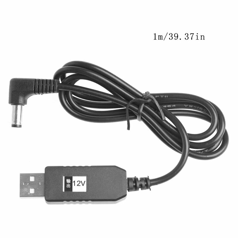 OOTDTY Новый USB DC 5 В до 12 В 2,1x5,5 мм Прямоугольный Штекерный повышающий кабель адаптера для маршрутизатора распродажа