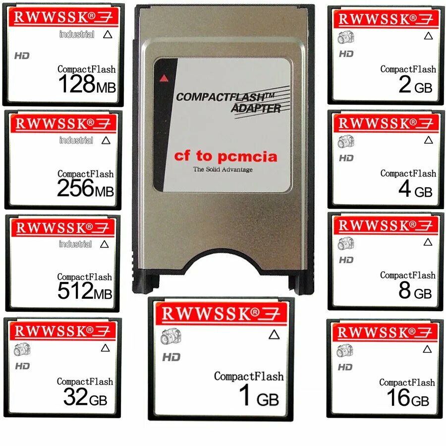 RWWSSK CF карта памяти PCMCIA 128МБ-32ГБ 32GB with pcmcia