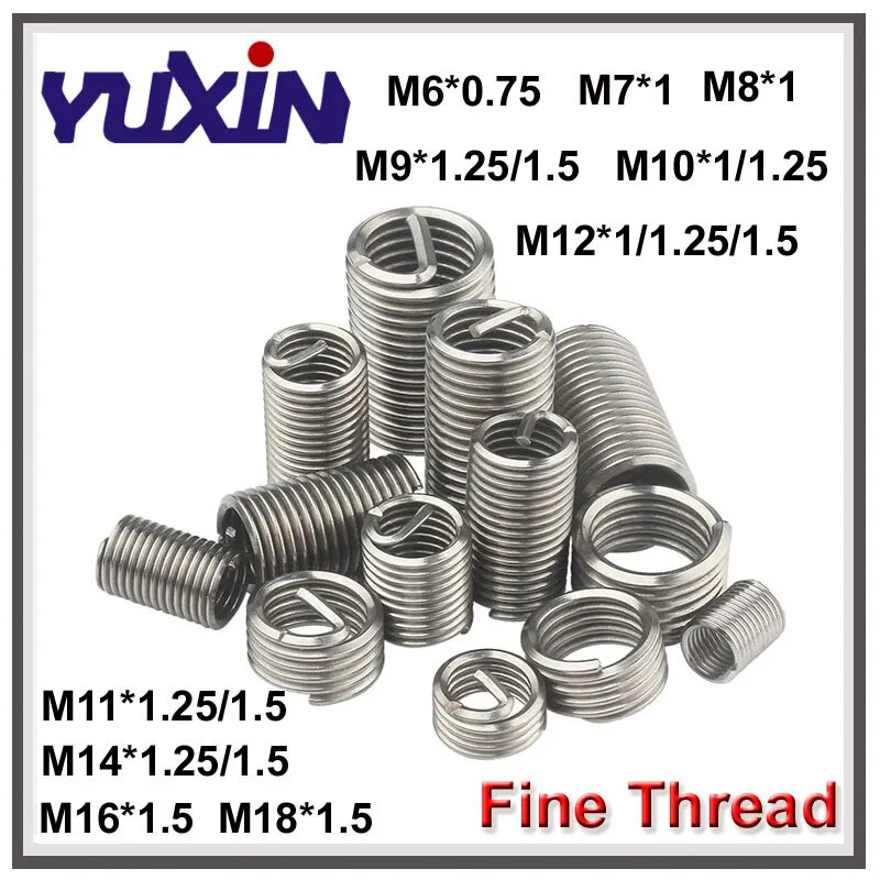 Вставки резьбы M7x1x1.5D (50шт) нержав. сталь