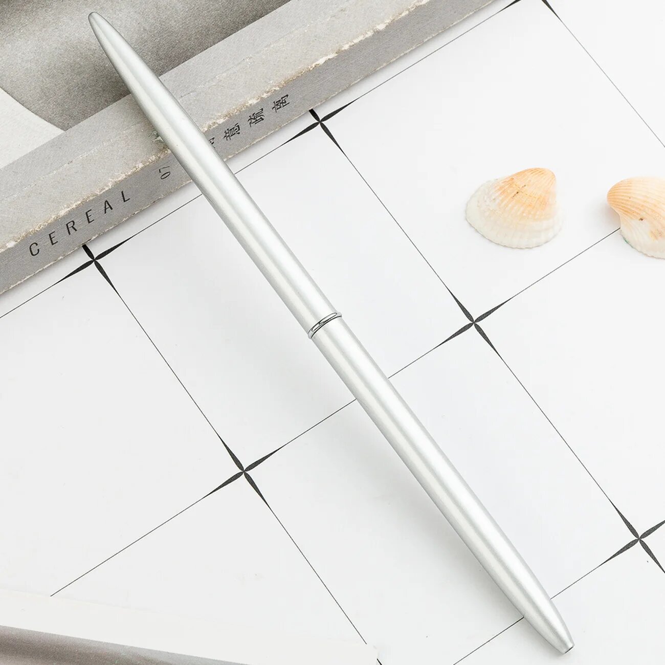 Шариковая ручка XYDDJYNL металлическая розовая золото Белый, Silver