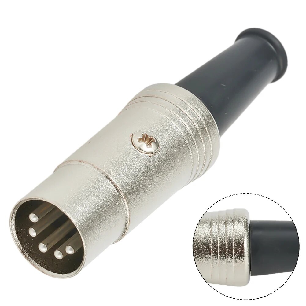 Аудиоадаптер 5-контактный DIN-MIDI, кабель-переходник, штекер Inline-Plug 60x16 мм, для музыкальных инструментов, 1 шт.