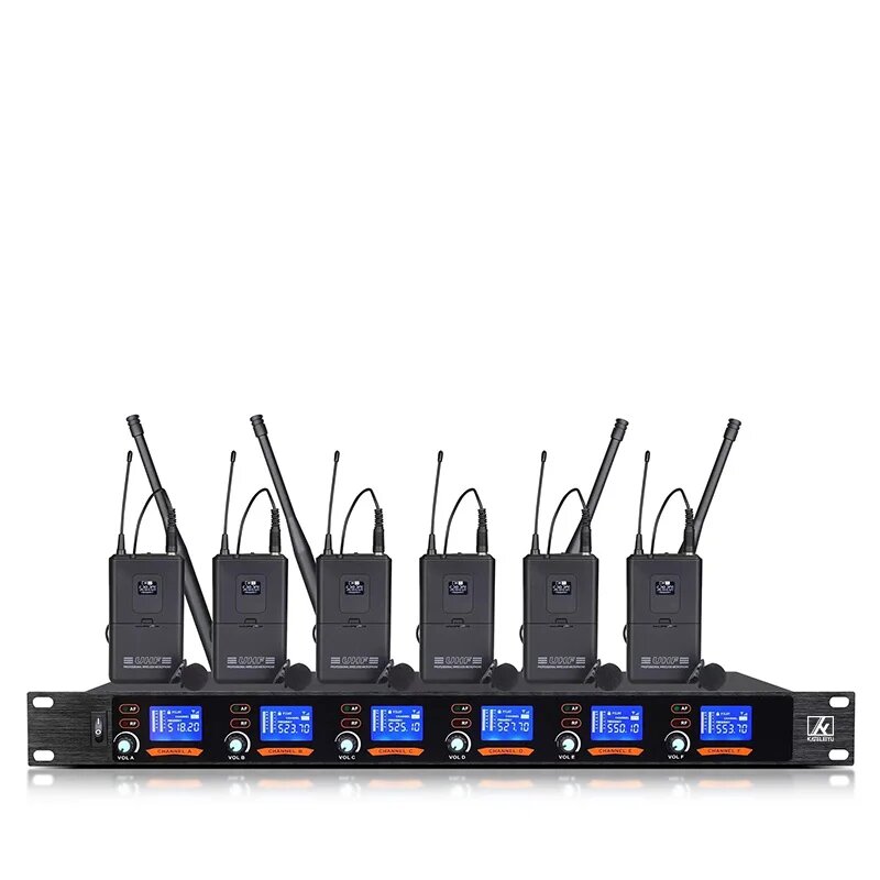 Профессиональный UHF беспроводной микрофон, 6-канальная ручная петличная гарнитура, микрофон, применяется к караоке, церковной школьной лекции, сцены 80 м